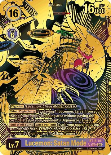 [BT18-101](SEC) Lucemon: Satan Mode (2 Star Alt Art) (Foil) - Grand J Games