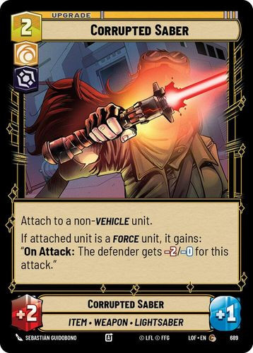 [05-LOF-EN-0689](C) Corrupted Saber (Foil) - Grand J Games