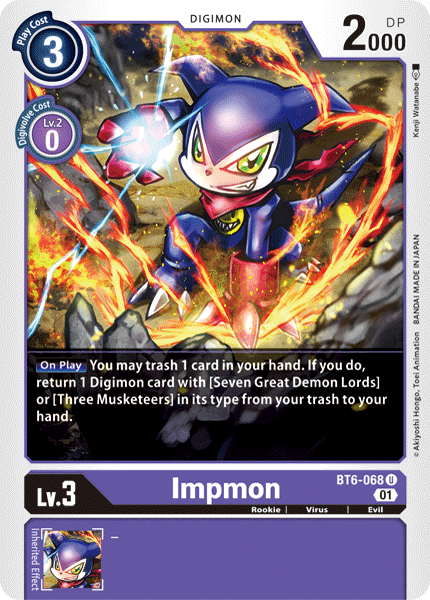 BT06-068U Impmon (Prerelease Stamp) (Foil) - Grand J Games