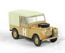Oxford #76LAN188002 1/76 Land Rover (Sand Military) - Bay Hobbies