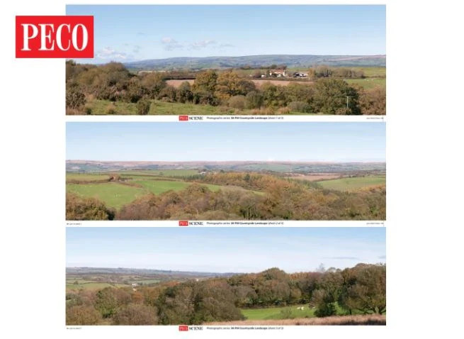 Peco #SKP-04 Photograpic Back Scenes-Countryside Landscape - Bay Hobbies