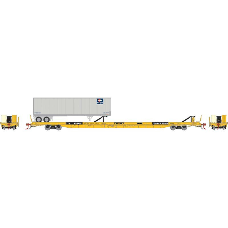 Athearn Genesis #ATHG69608 HO Trailer Train F89F 89' Flat Car w/2 40 ...