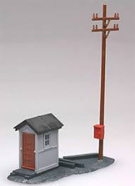 Atlas #705 HO Telephone Shanty & Pole Kit - Bay Hobbies