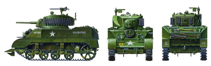 Tamiya #35313 1/35 M5A1 U.S Light tank - Bay Hobbies