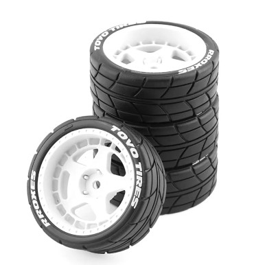 Team # Tires and Rims 12mm Hex (White ) - Bay Hobbies