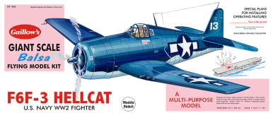 Guillow's # 1005 1/16 F6F-3 Hellcat - Bay Hobbies