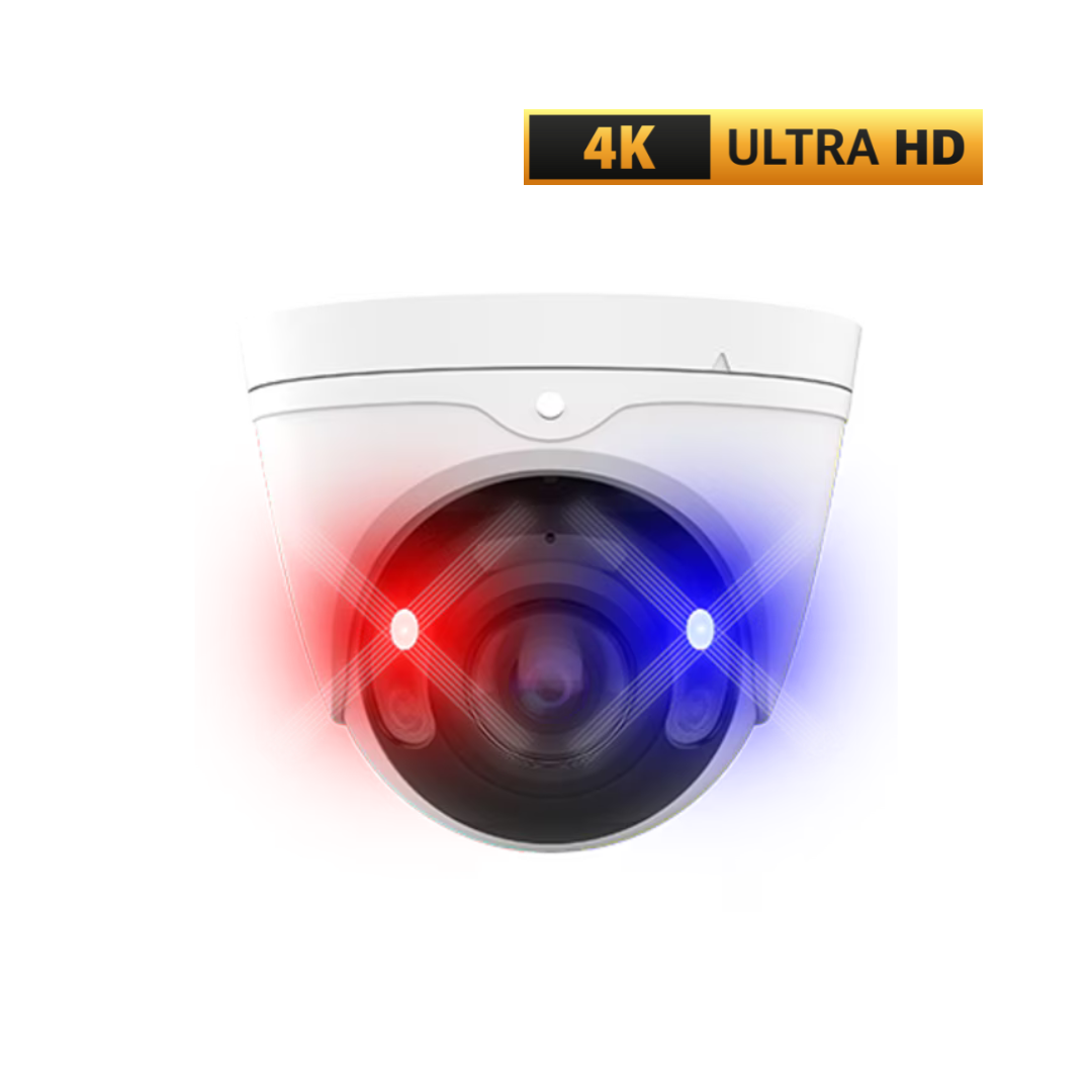 AIBASE 4K 180 Degree Panoramic Active Deterrence IP Camera