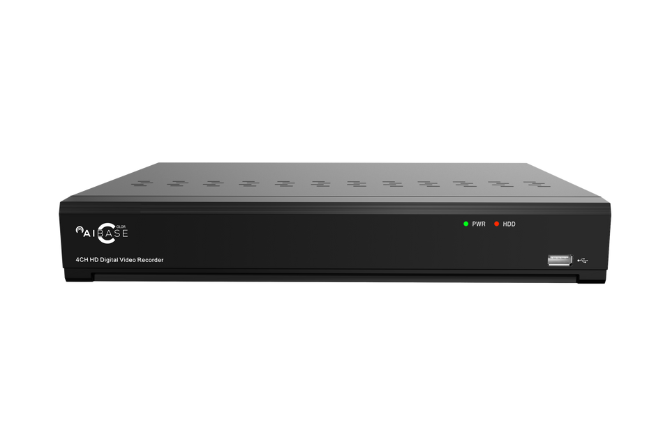 AIBASE 4-Channel 4K XVR for Analog/CVI/TVI/AHD/IP Cameras