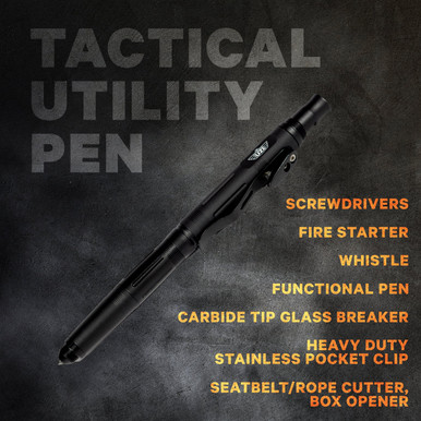 Uzi: Tactical Utility Pen: 7 in 1 tools - Select Shooting Supplies Inc.