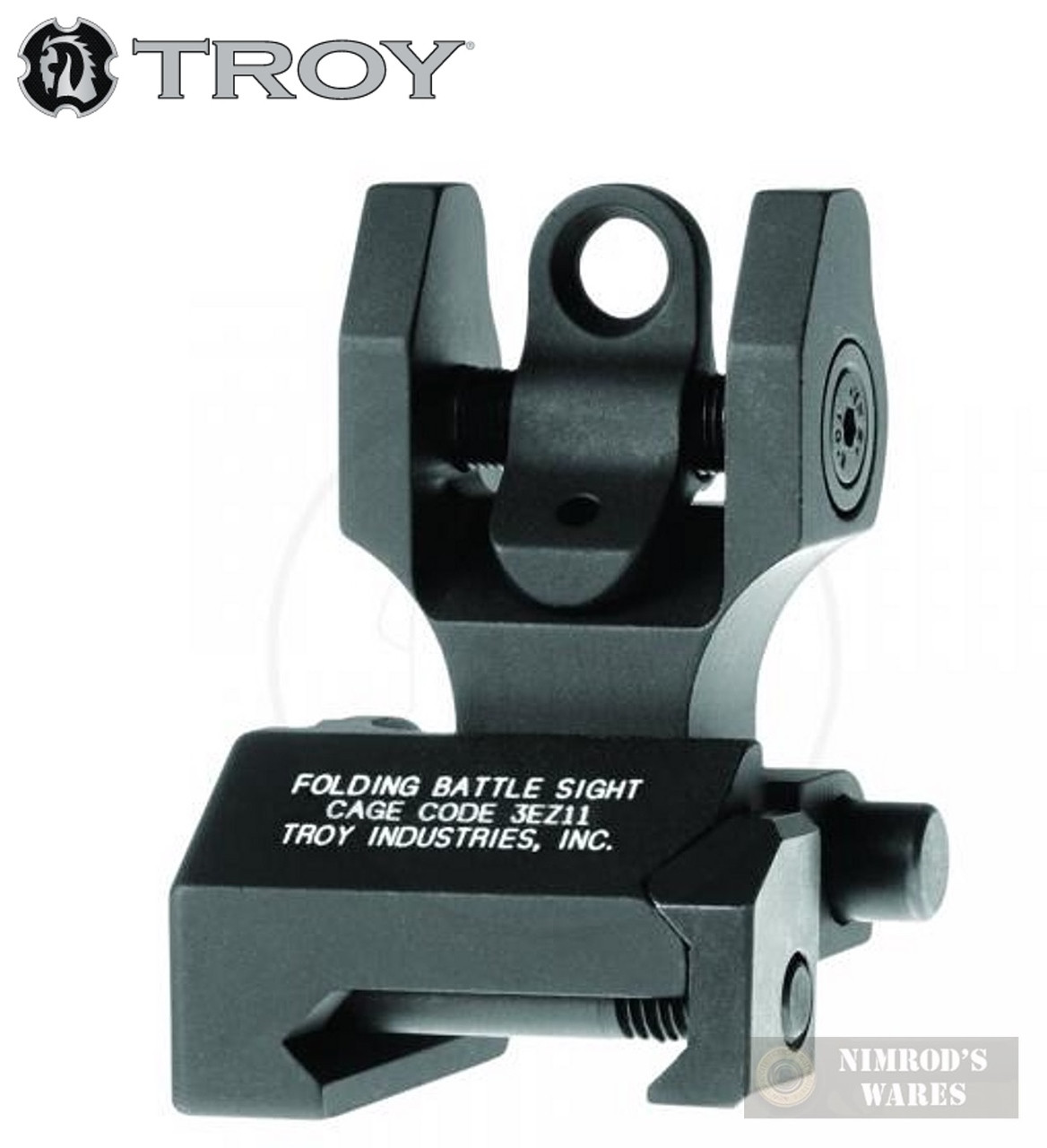 TROY REAR Folding Battle SIGHT BLACK SSIG-FBS-R0BT-00 - Nimrod's Wares