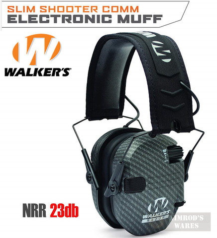 WALKER's RAZOR SLIM Shooter Low Profile EARMUFFS 23dB CARBON GWP-RSEM ...
