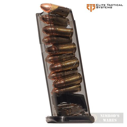 ETS Glock 43X 48 G43X G48 9mm 10 Round MAGAZINE Carbon Smoke SMK-GLK ...