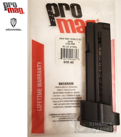 ProMag S&W Shield EZ 9mm 10 Round MAGAZINE Extended Steel SMI40 ...