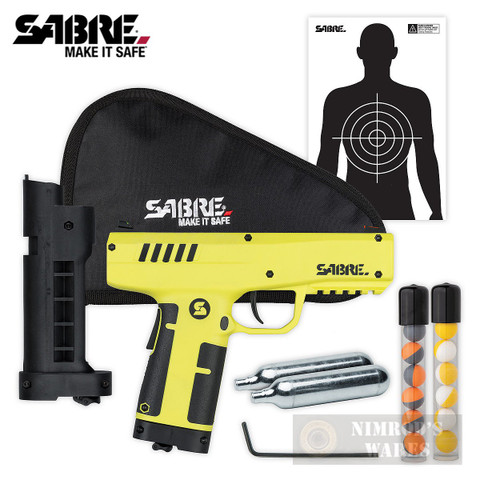 Sabre Pepper Projectile Launcher .68 cal 7-rds 350fps CO2 Self-Defense ...