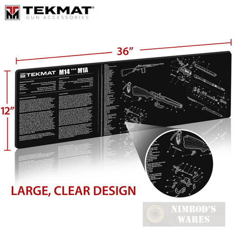 TekMat Springfield M14 M1A Gun Bench MAT 12"x36" Cleaning R36-M14 ...
