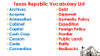 Republic of Texas Vocabulary Activity - Amped Up Learning