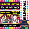 Morning Greeting Social distance Posters - Bilingual