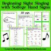 Beginning Sight Singing with Solfege Hand Signs printable set