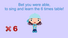 '6 TIMES TABLE' ~ Curriculum Song Video, Multiplication,