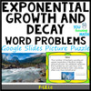 Exponential Growth and Decay Word Problems: Google Slides Picture Puzzle