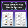 FREEBIE Metric System Worksheet