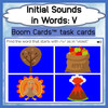 Initial Sounds in Words: V Deck - Level 1 - Boom Cards™