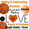 March Madness Pixel Art Mystery Adding & Subtracting Decimals Printable ...