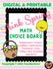 Think Spring Easter Math Land Choice Board