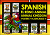 SPANISH ANIMALS FLASHCARDS POSTERS #1