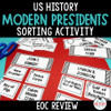 EOC Review Modern Presidents Sorting Activity