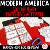 Modern America Activity Vocabulary Matching Hands-On EOC Review