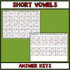 Short Vowel Words, Secret Code Literacy Center