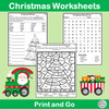 Christmas Worksheets Morning Work Print and Go