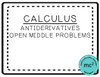 Open Middle Calculus Antiderivatives Problems