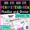 3rd, 4th, and 5th Perimeter and Area Practice and Review