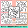 Mothers Day Color By Number Clipart | Mothers Day Clip Art | Mothers ...