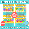 Cupcakes animated gifs clipart bundle