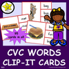 CVC WORDS Clip-It Cards - Amped Up Learning