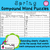 Spring Compound Word Puzzles for Word Work and Literacy Activities ...