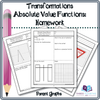 Absolute Value Function Transformations Homework - Amped Up Learning