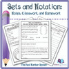 Sets and Notation Notes, Classwork, and Homework - Amped Up Learning
