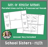 Parallel Lines and Angles Vocabulary Notes for Interactive Notebooks ...