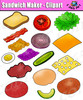 Build A Sandwich Clipart Set Download - Amped Up Learning