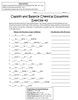 Classify and Balance Chemical Equations Exercise Set with Keys - Amped ...