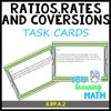 Ratios, Rates, and Proportions - Task Cards: 20 Problems - Amped Up ...