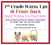 7th grade Warm-ups - Set 2, fractions, constant of proportionality