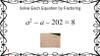 Solving Quadratic Equations by Factoring: GOOGLE Slides Picture Puzzle ...