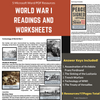 World War I Readings and Worksheets