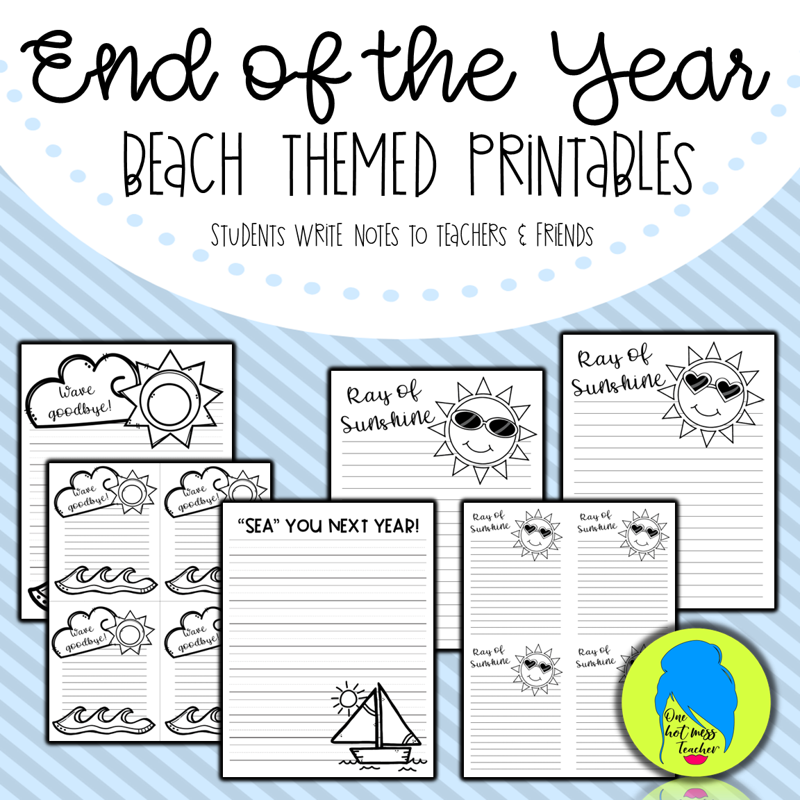 End of the Year Beach Themed Printables