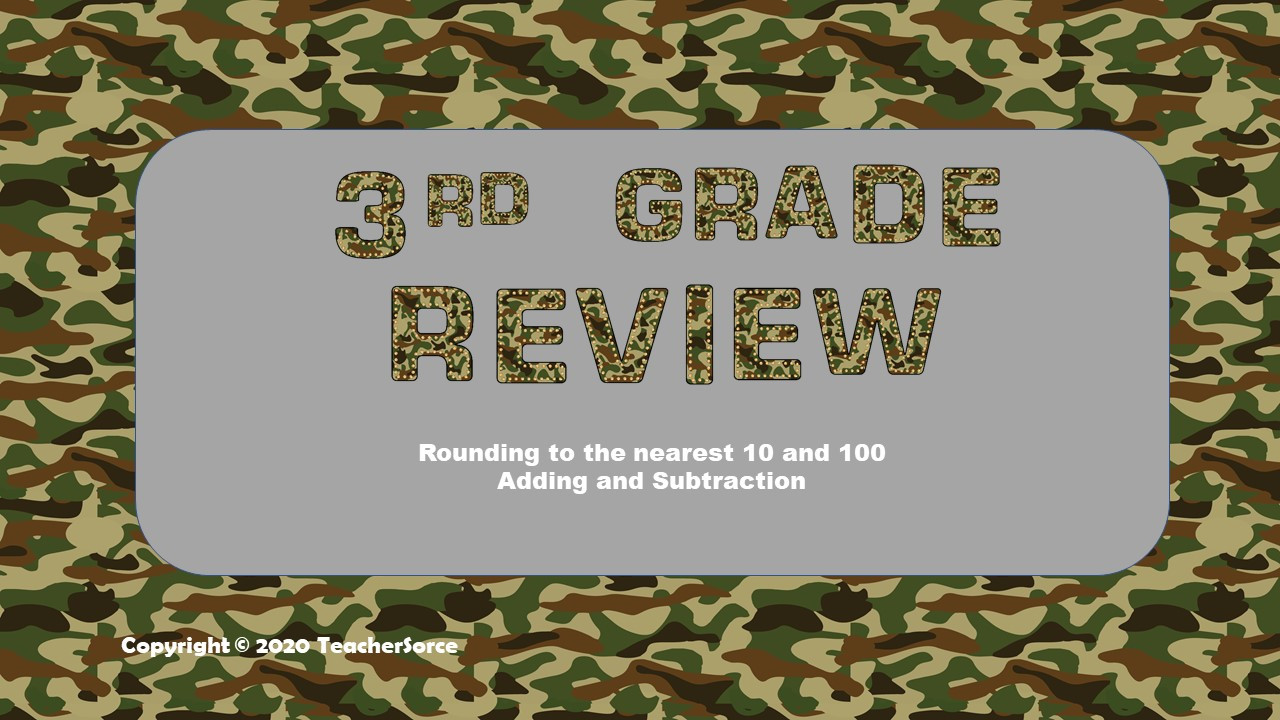 2/22 Math Review for 3rd, 4th, and 5th Grade